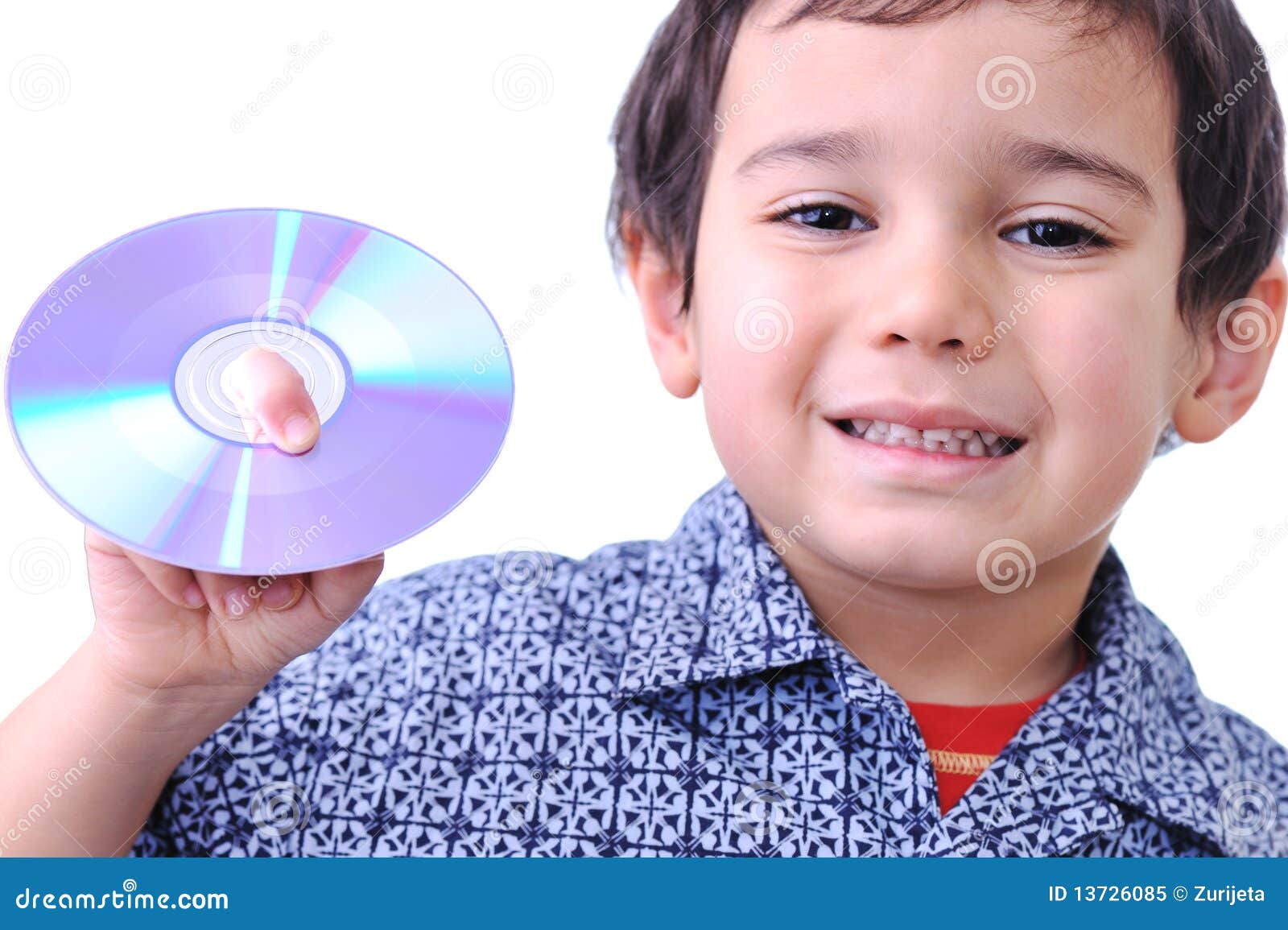 Kid with CD stock image. Image of copies, human, cute - 13726085