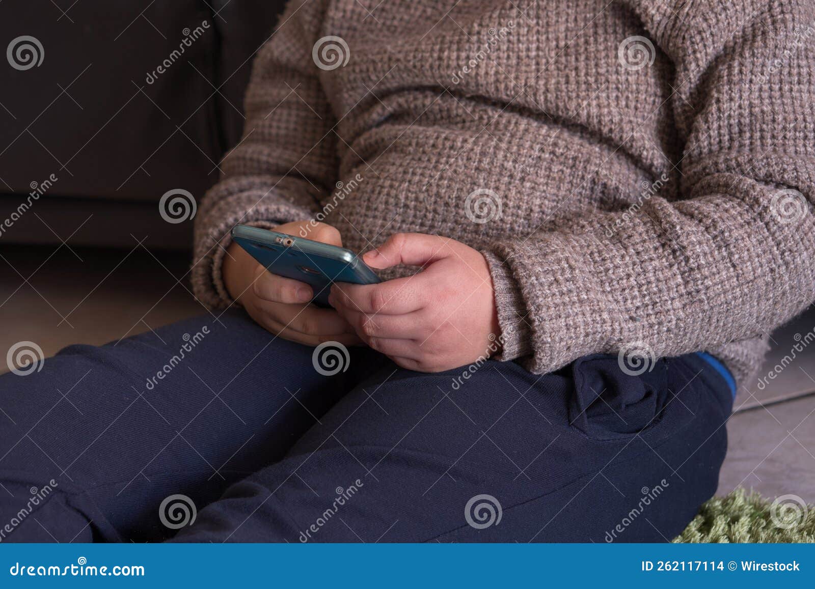 Kid with Cellphone in Hands Stock Photo - Image of internet, browsing ...