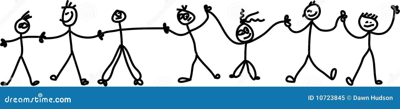 Kid chain stock illustration. Illustration of friends - 10723845