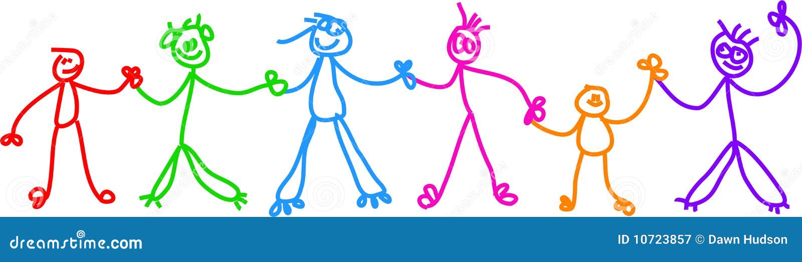 Kid chain stock vector. Illustration of diversity, relationships - 10723857