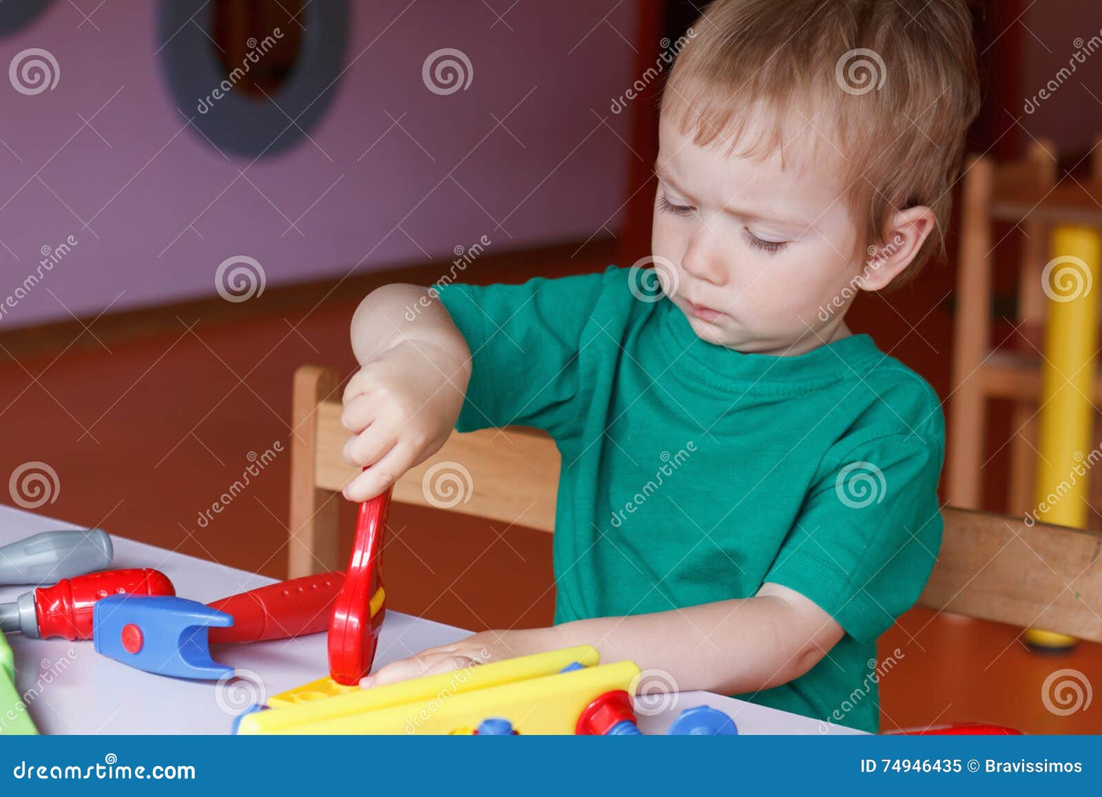 Kid Child Boy Playing with Toys Stock Image - Image of baby, creativity ...
