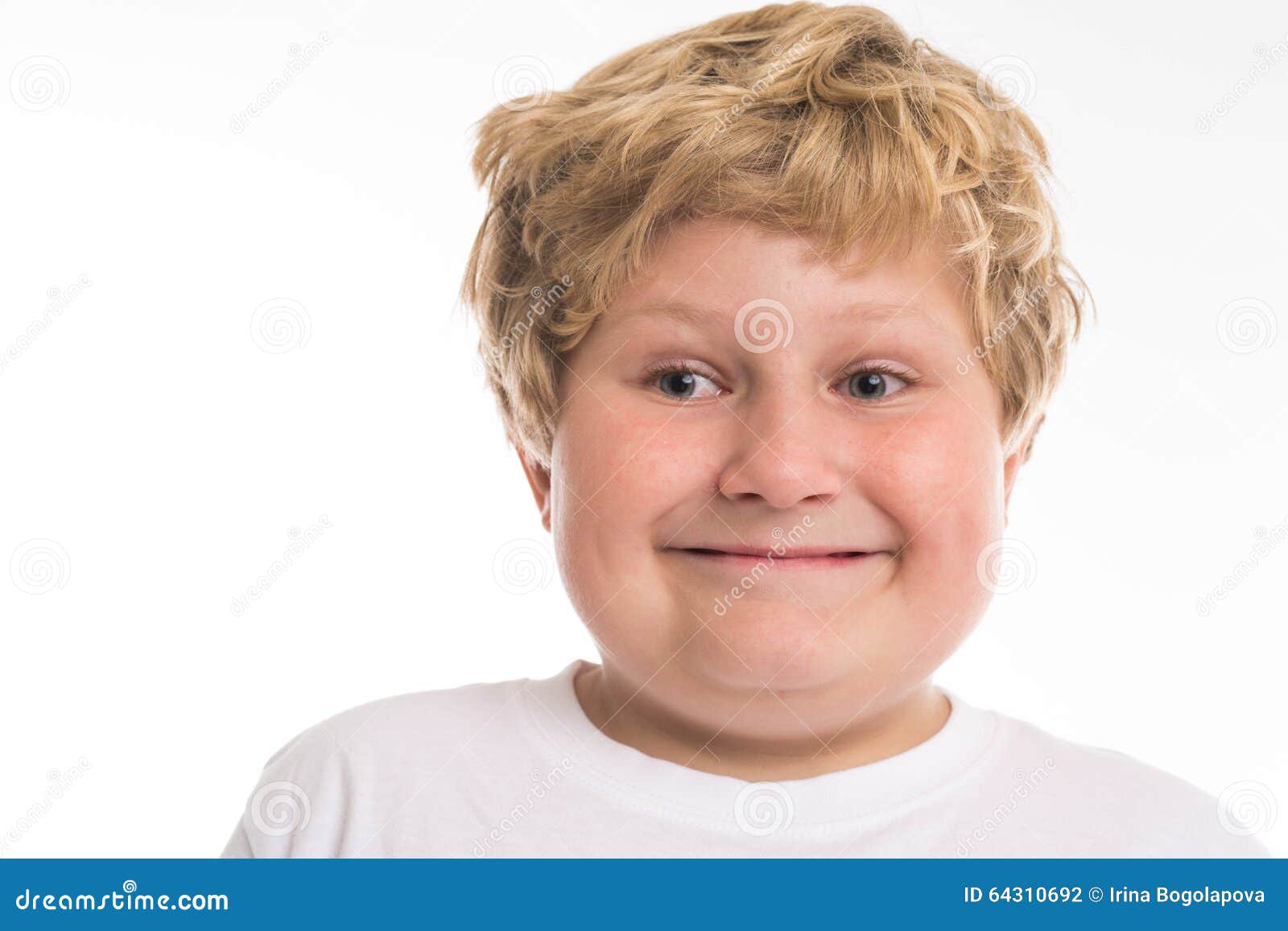 Kid Child Studio Boy Smiling Portrait on White Stock Photo - Image of ...