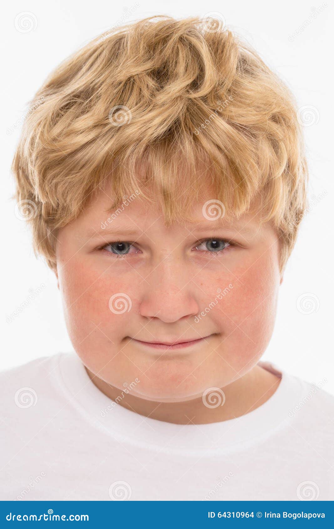 Kid Child Studio Boy Smiling Portrait on White Stock Photo - Image of ...