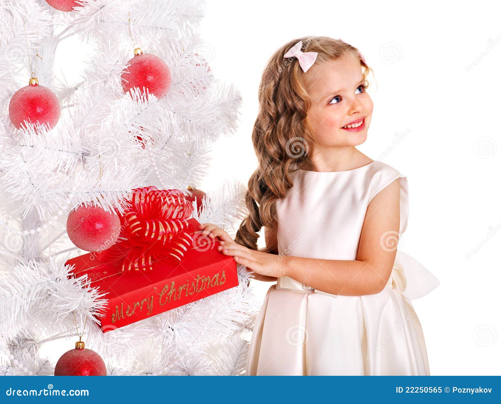 Kid with Christmas Gift Box. Stock Image - Image of smile, season: 22250565