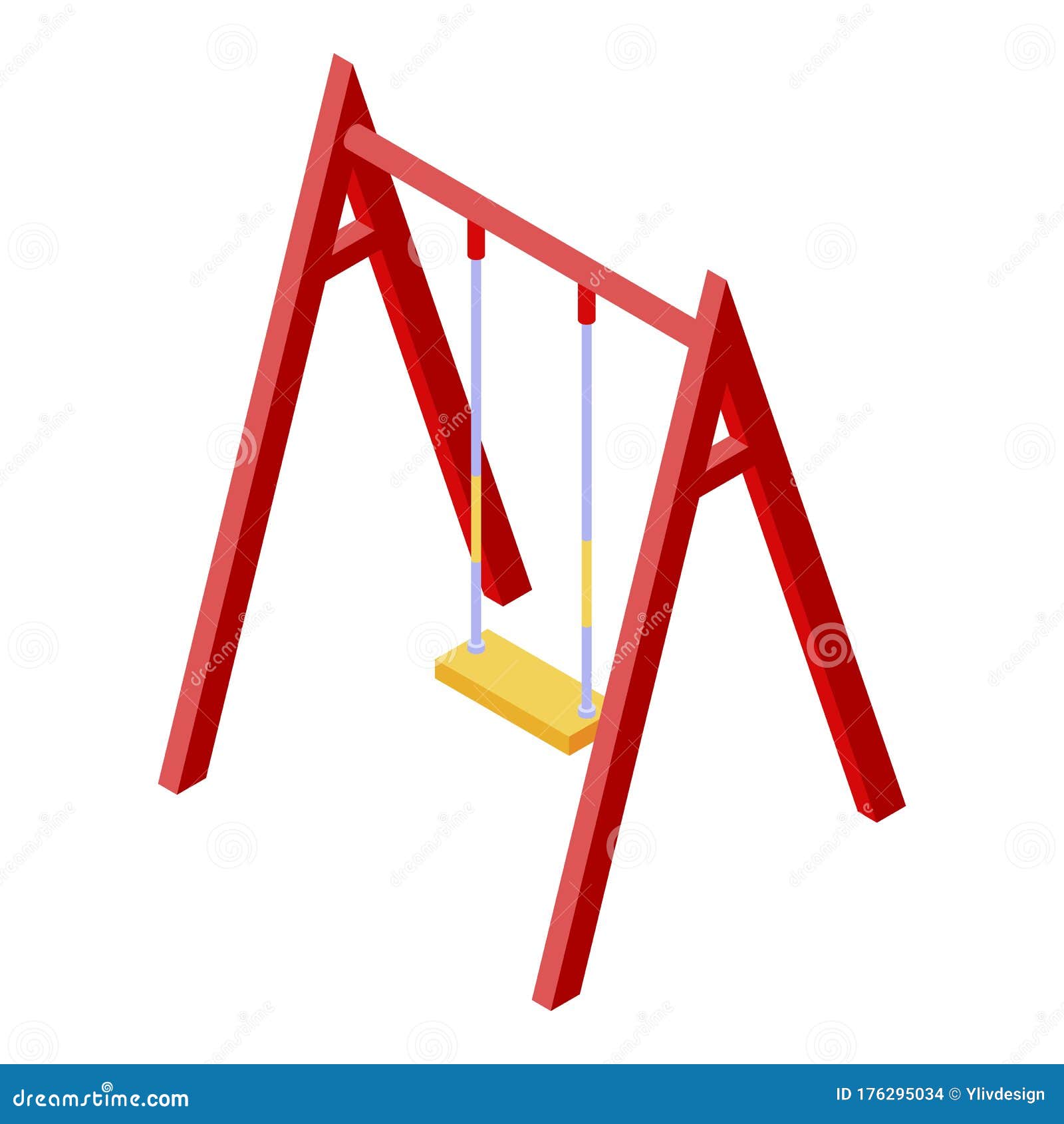 Kid Classic Swing Icon, Isometric Style Stock Vector - Illustration of ...