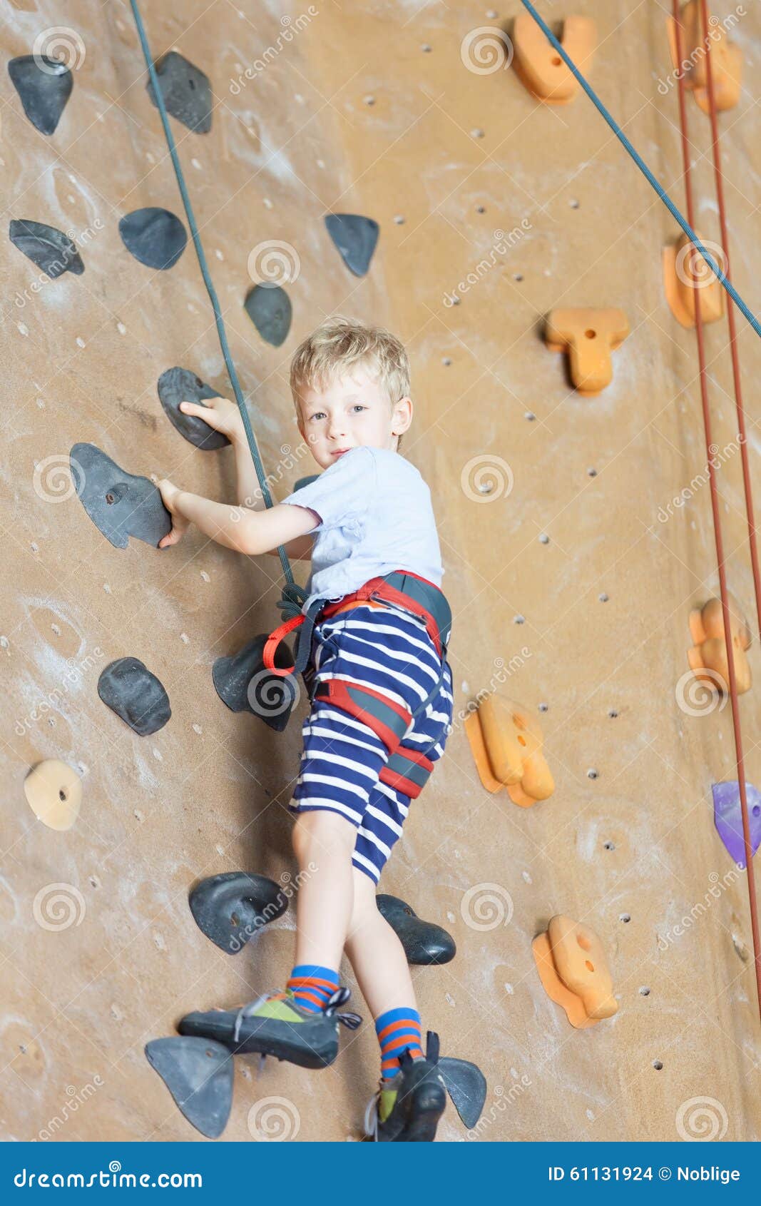 Kid climbing stock photo. Image of mountain, equipment - 61131924
