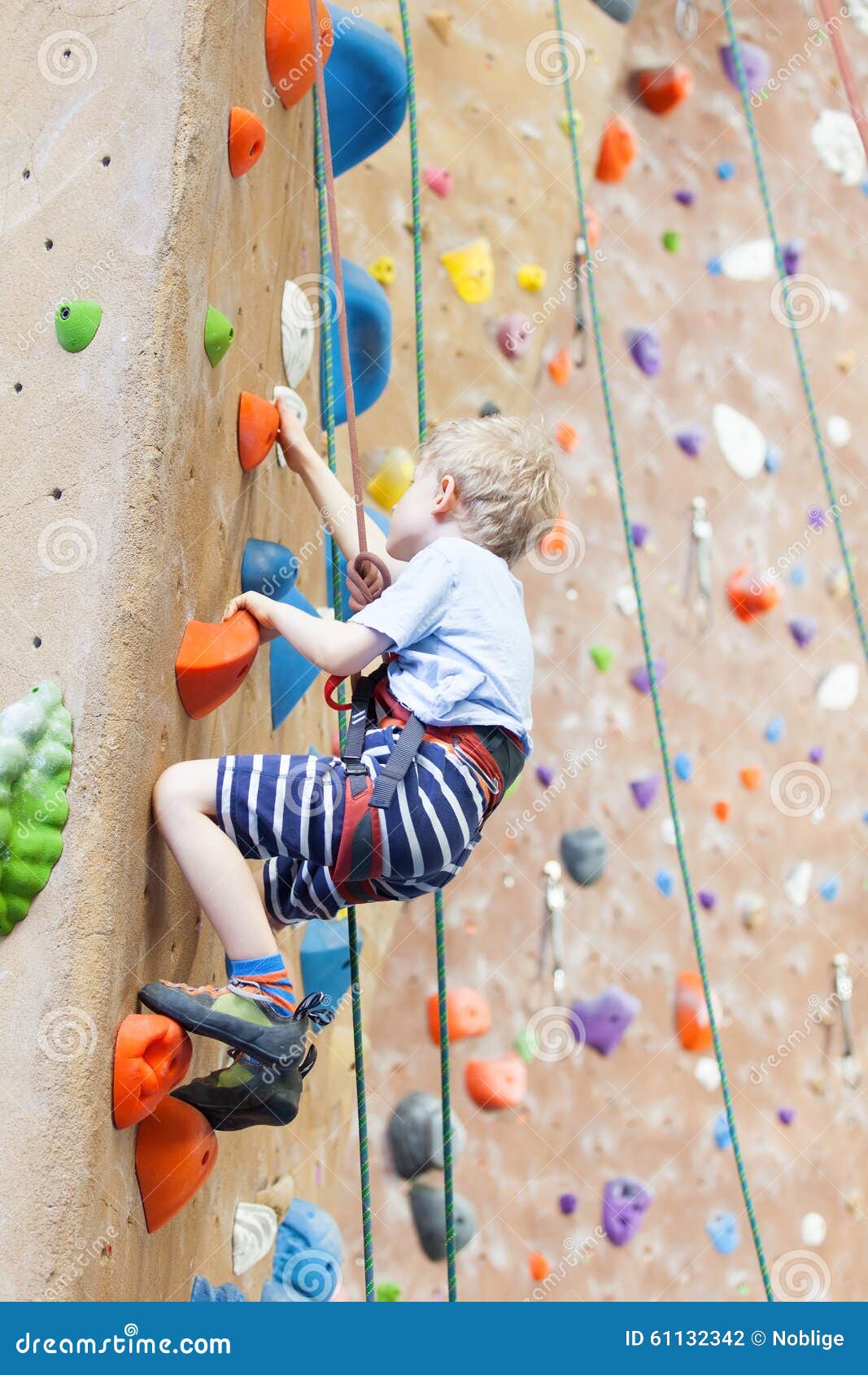 Kid climbing stock photo. Image of active, danger, equipment - 61132342