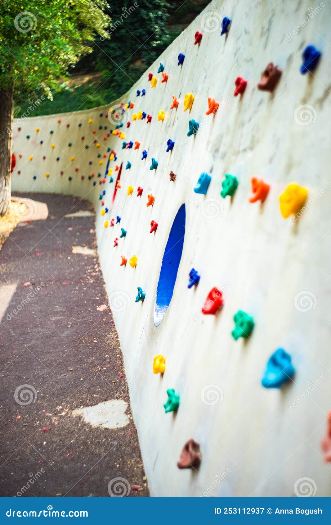 Kid Climbing Wall in the Park Stock Image - Image of child, creep ...