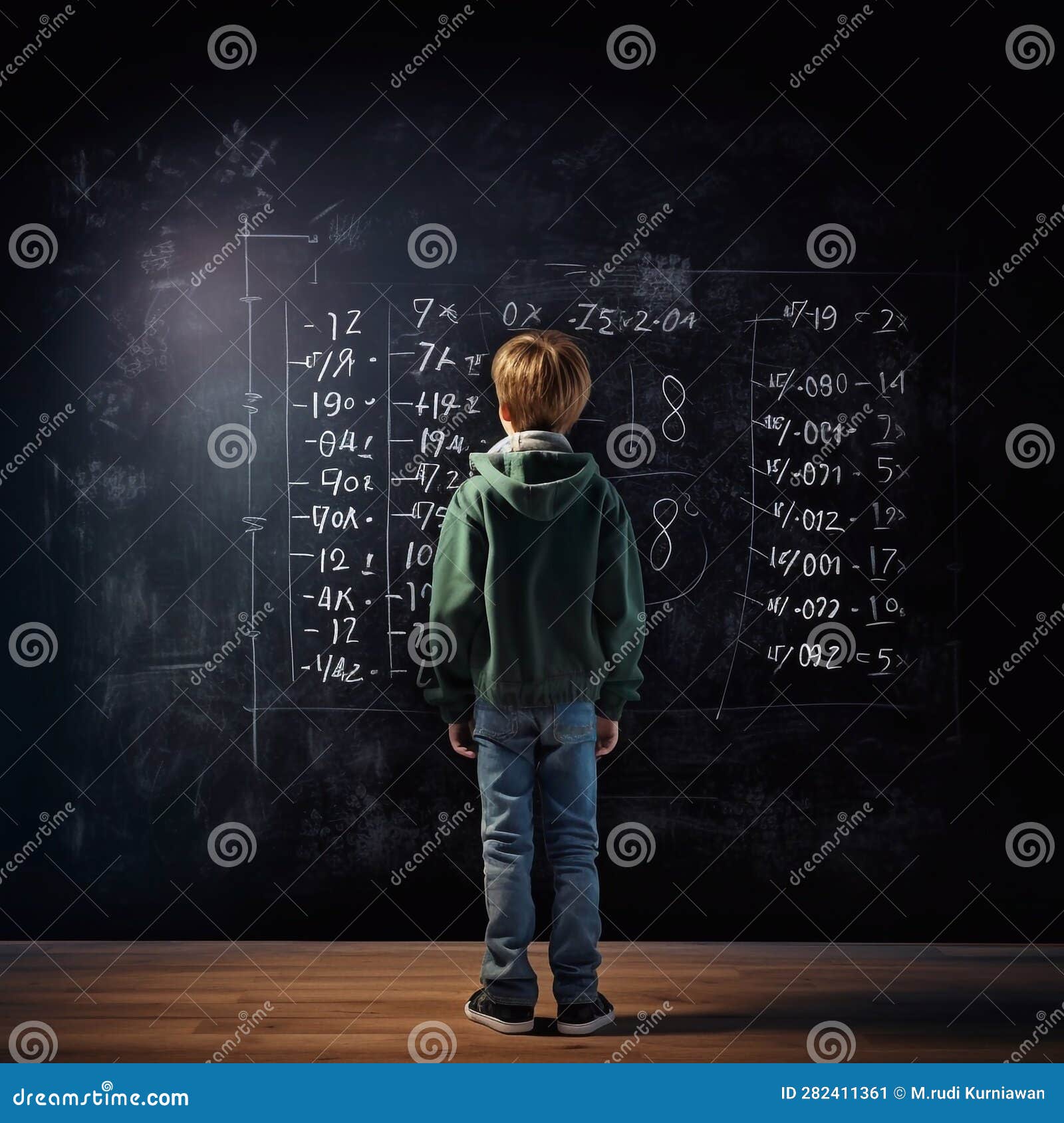 Kid are Confused To Solve Math AI Generated Stock Illustration ...