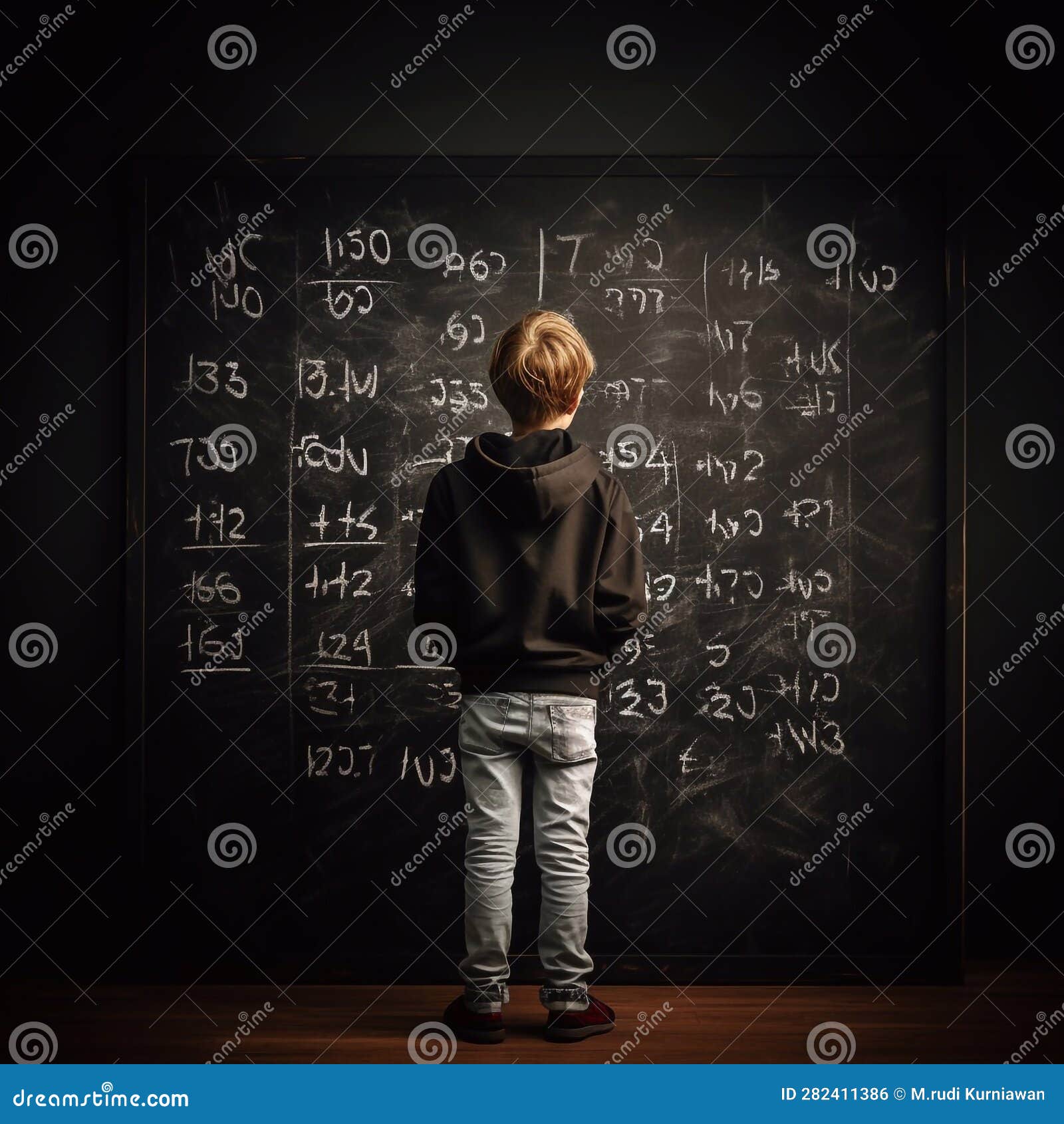 Kid are Confusing To Solve Math AI Generated Stock Illustration ...