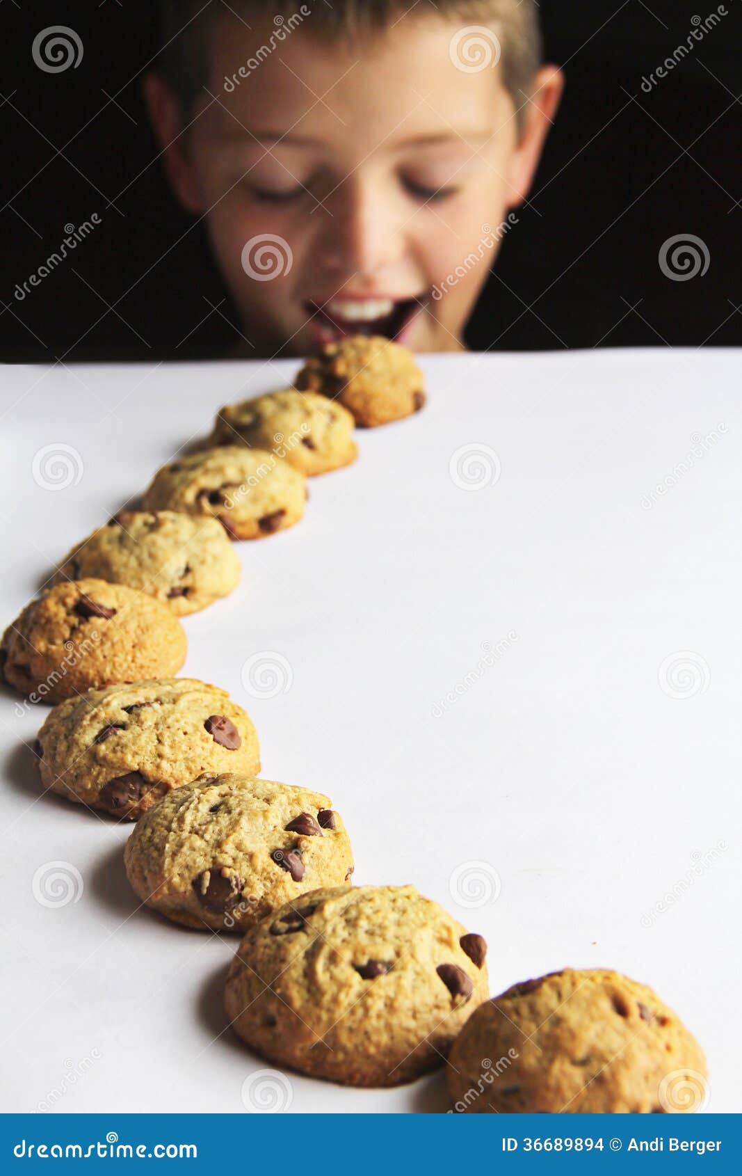 Kid cookie trail stock photo. Image of fattening, delicious - 36689894