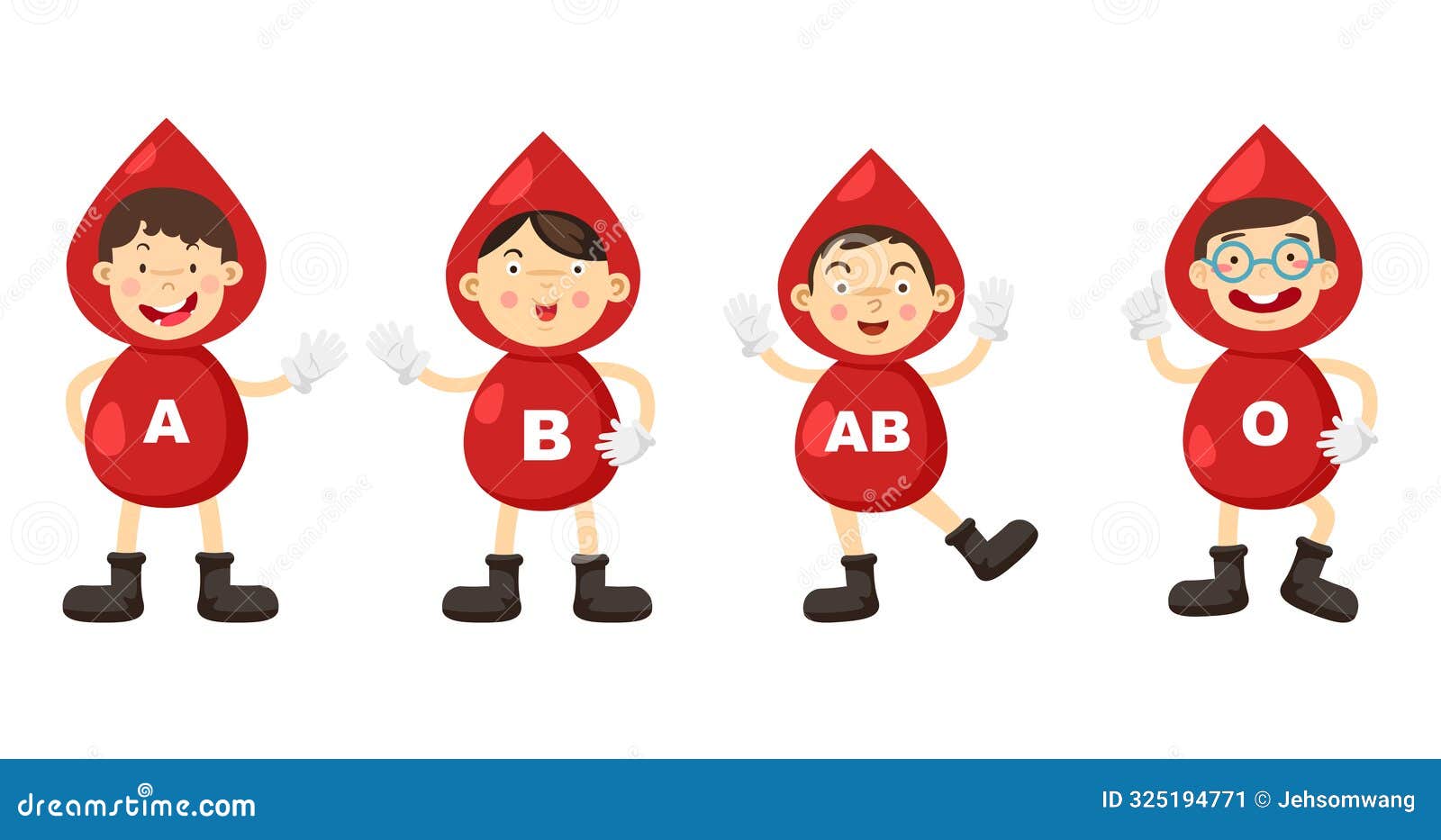 Blood Type Vector Icons. Editable Stroke Thin Line Set. Black Blood ...