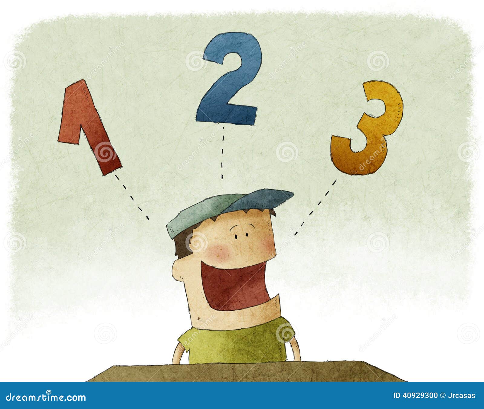 Kid Counting Three Numbers Stock Illustrations – 216 Kid Counting Three ...