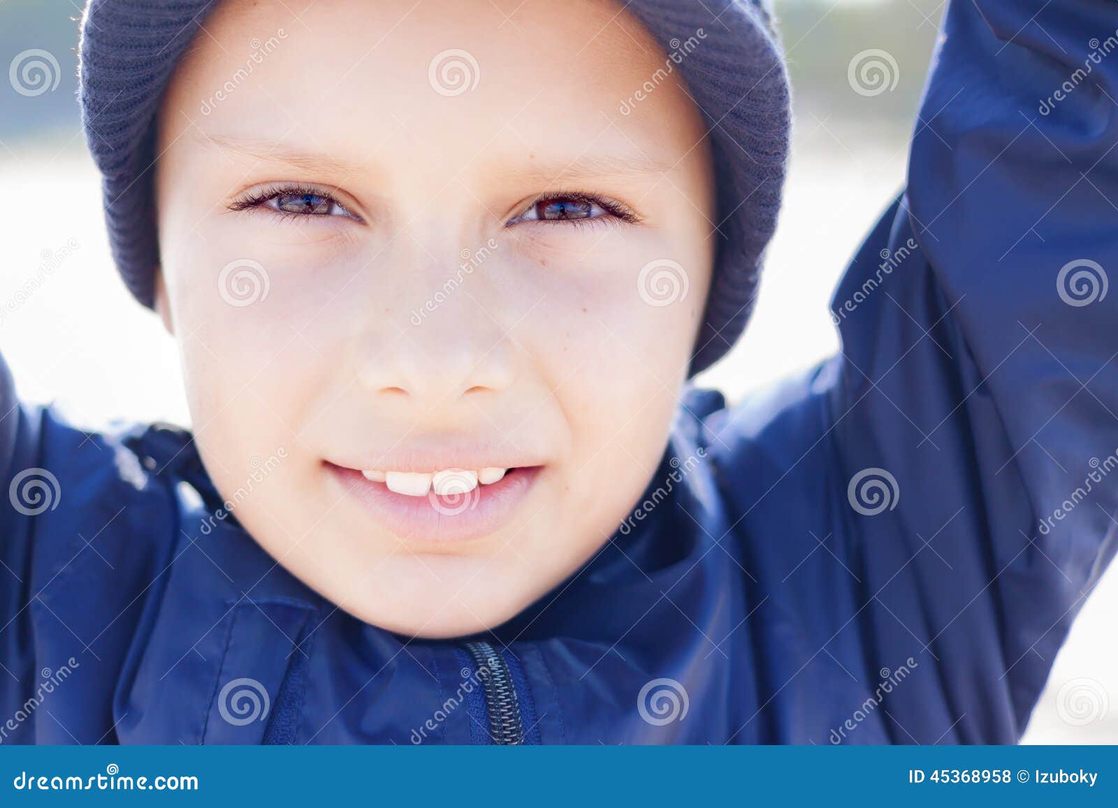 Kid Cute 9 Years Look Camera Close Up Stock Photo - Image of eyes ...