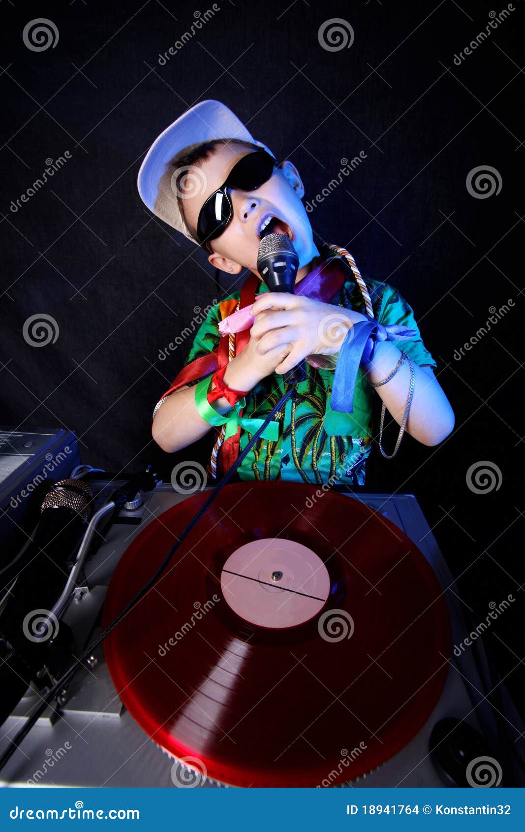 Kid DJ stock photo. Image of creative, discotheque, music - 18941764