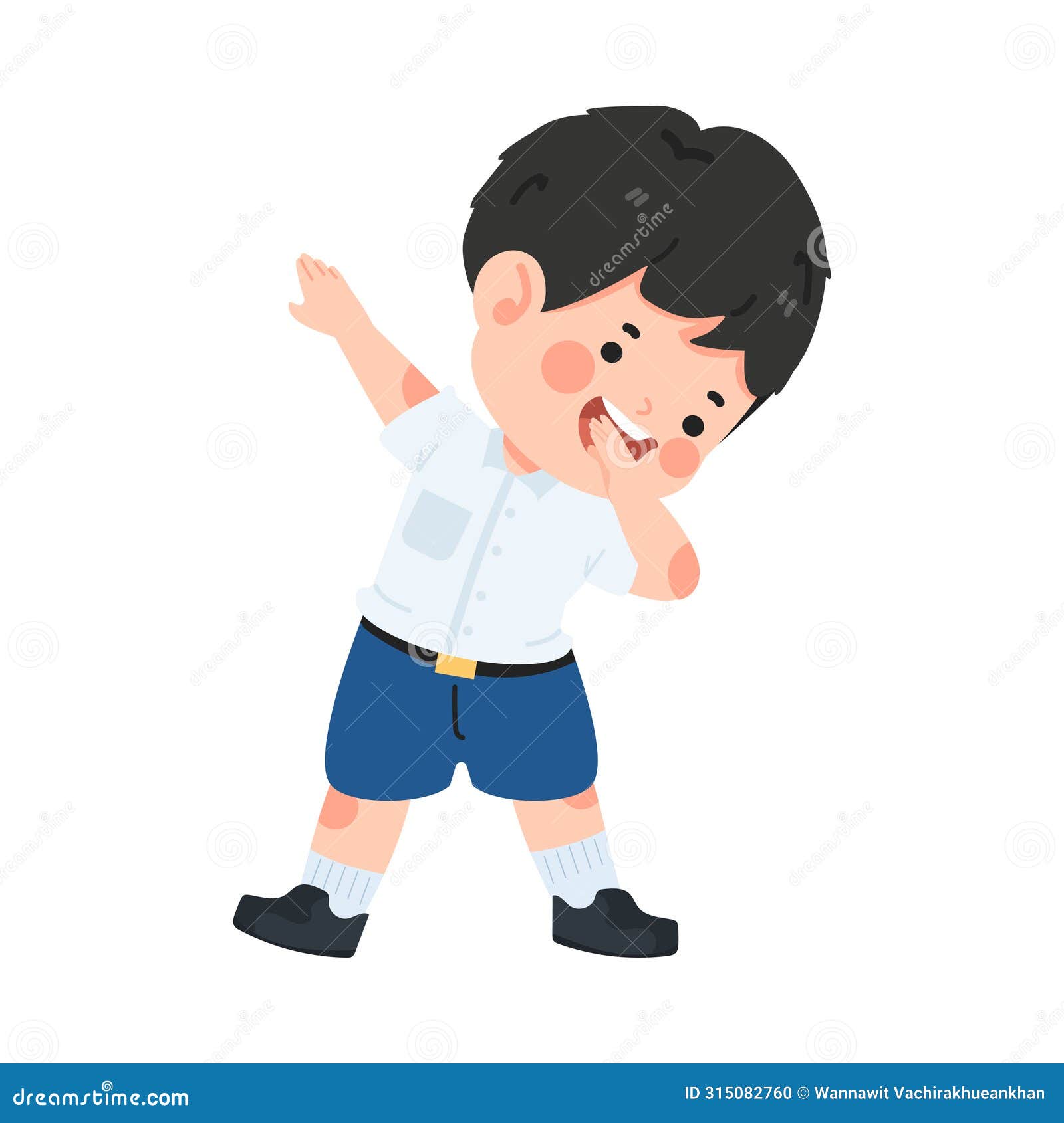 Kid Doing Dab Dance Cartoon Stock Vector - Illustration of club ...