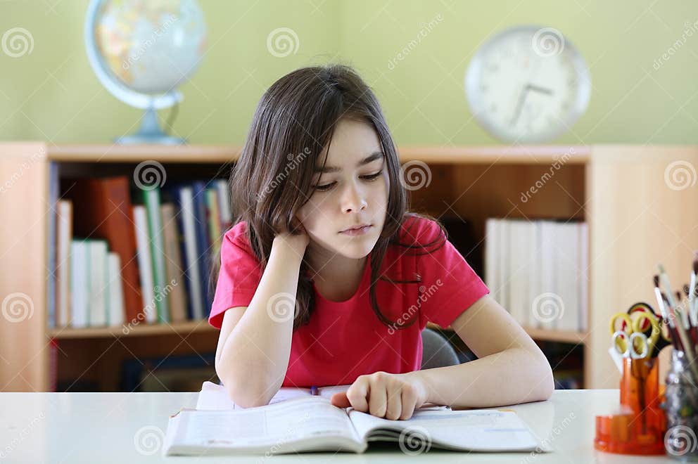 Kid doing homework stock photo. Image of dictionary, kids - 10375416