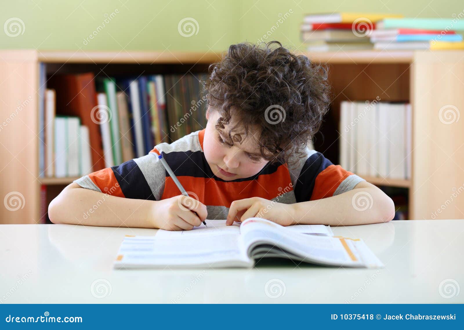 Kid Doing Homework Royalty Free Stock Photos - Image: 10375418