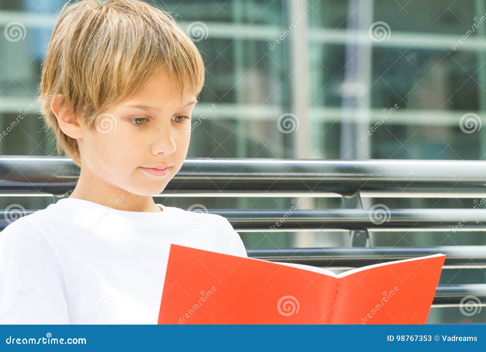 Kid Doing Homework Outdoors after School Stock Image - Image of class ...