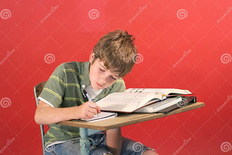 Kid doing school work stock image. Image of learn, full - 2244957
