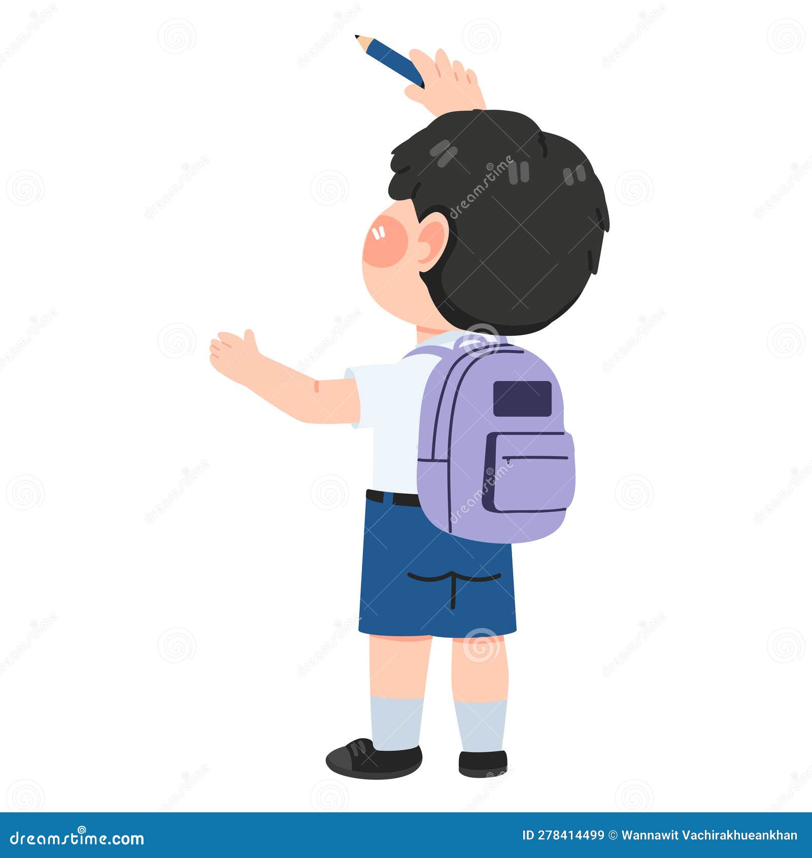 Kid Draw Children Wall Cartoon Stock Vector - Illustration of child ...