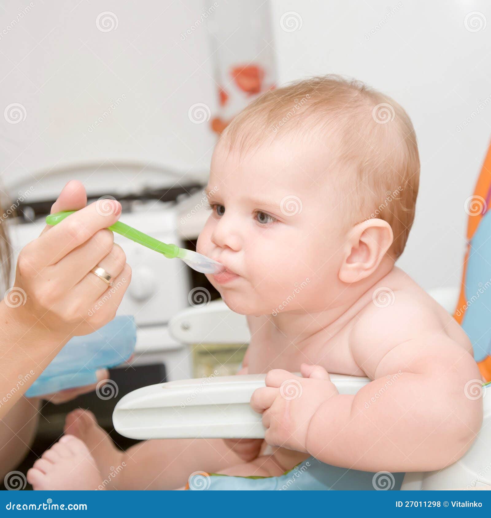Kid is Eating with Big Appetite Stock Photo - Image of feed, healthy ...