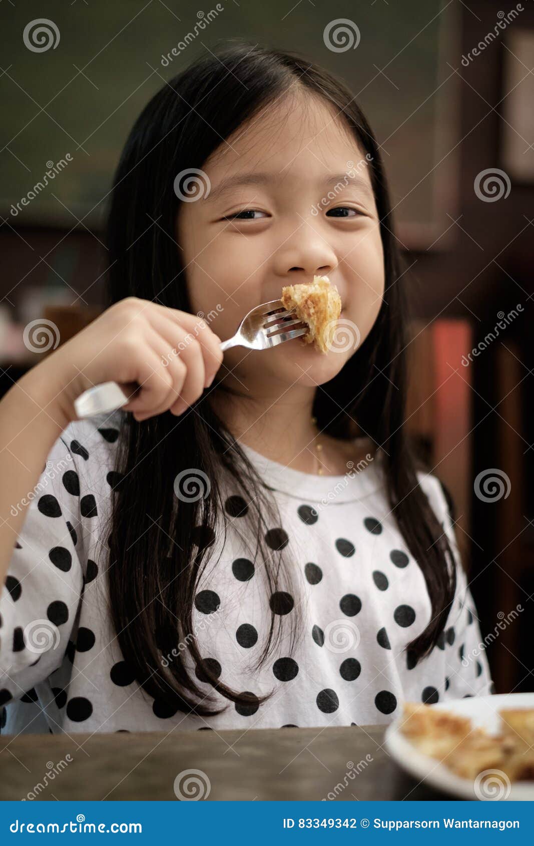 Kid Eating Pastry Snack, Vintage Stock Photo - Image of dessert ...
