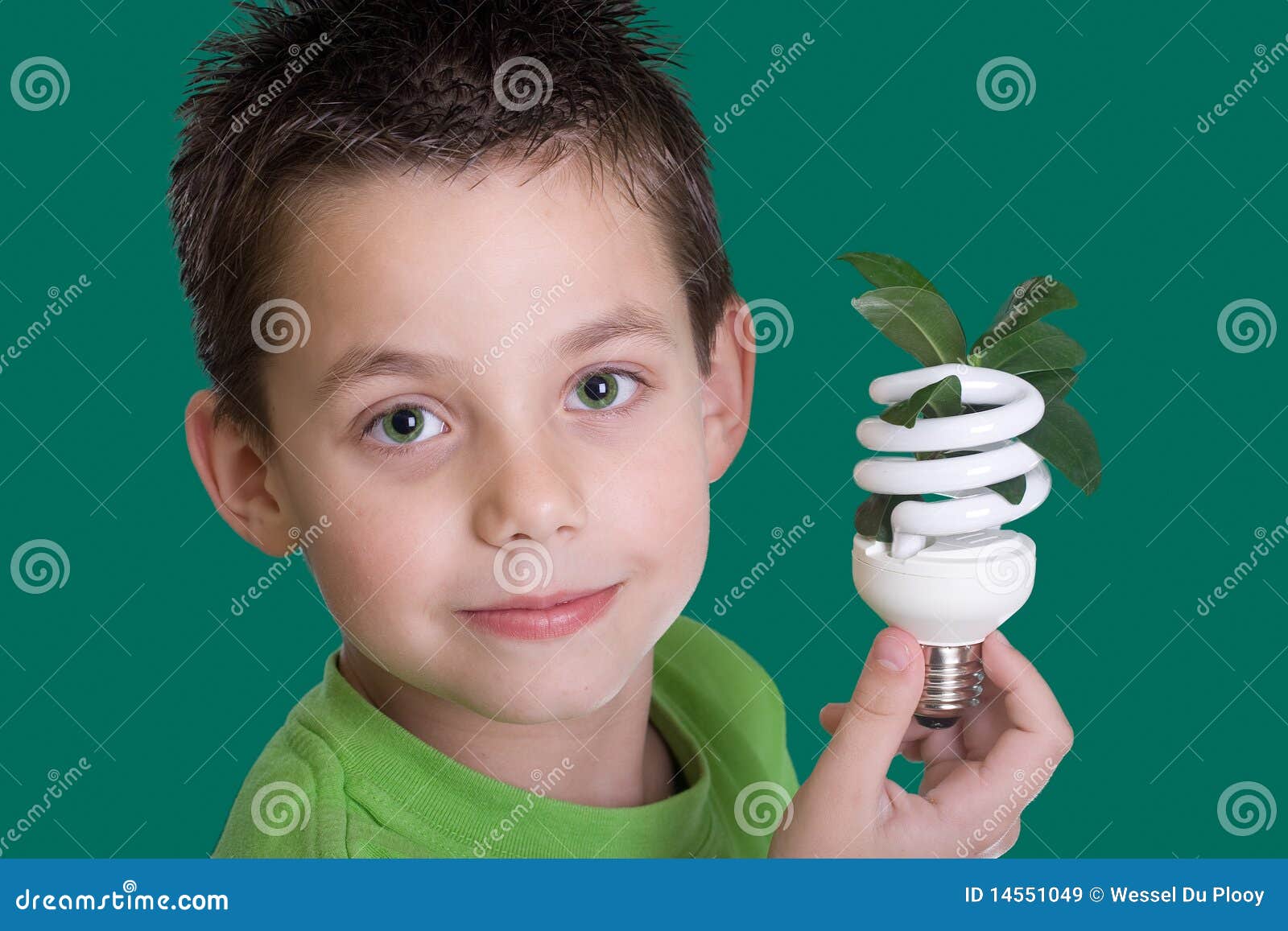 Kid with Energy Saving Bulb Stock Image - Image of light, lightbulb ...