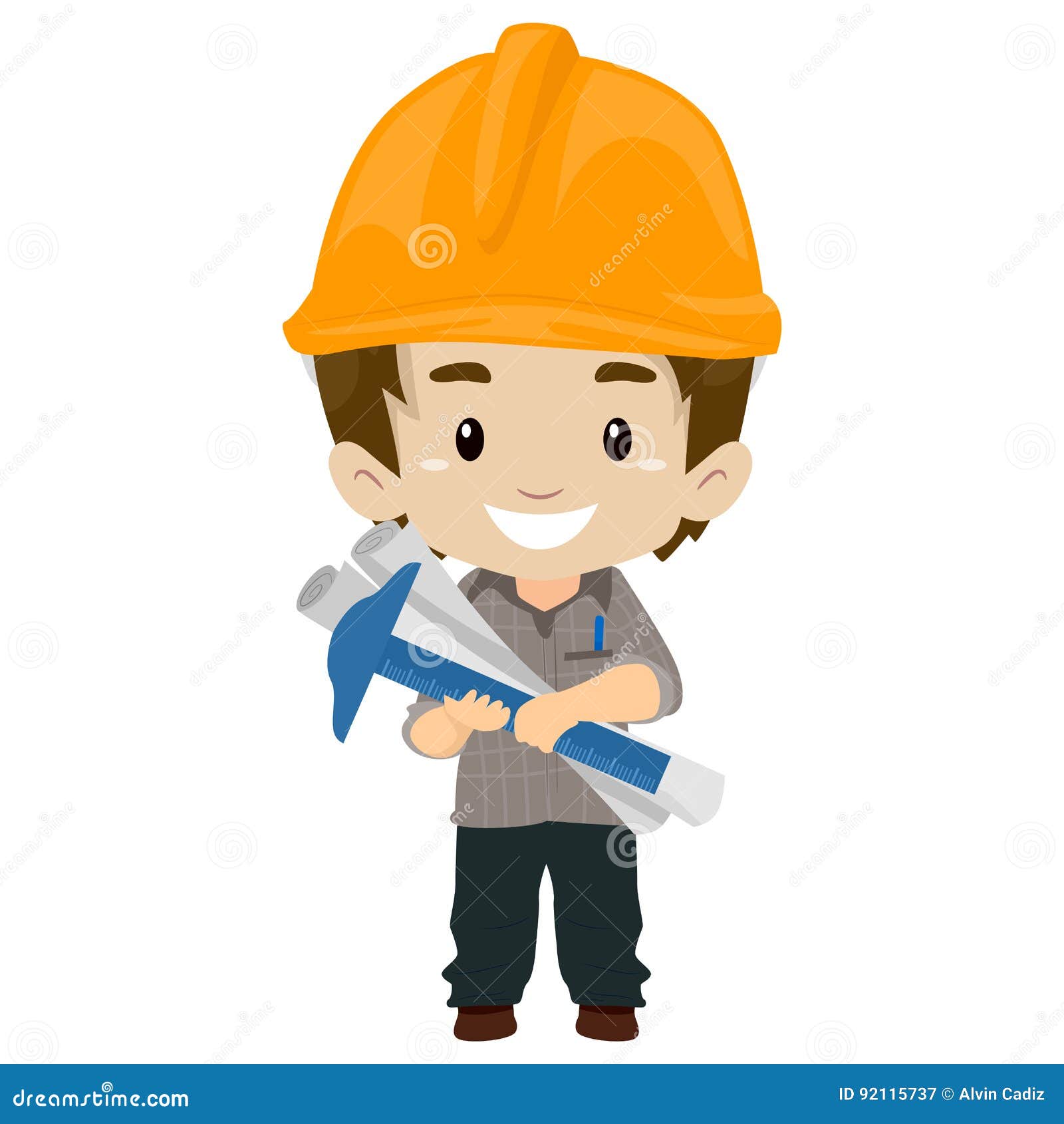 Engineer Vector Illustration | CartoonDealer.com #32303310