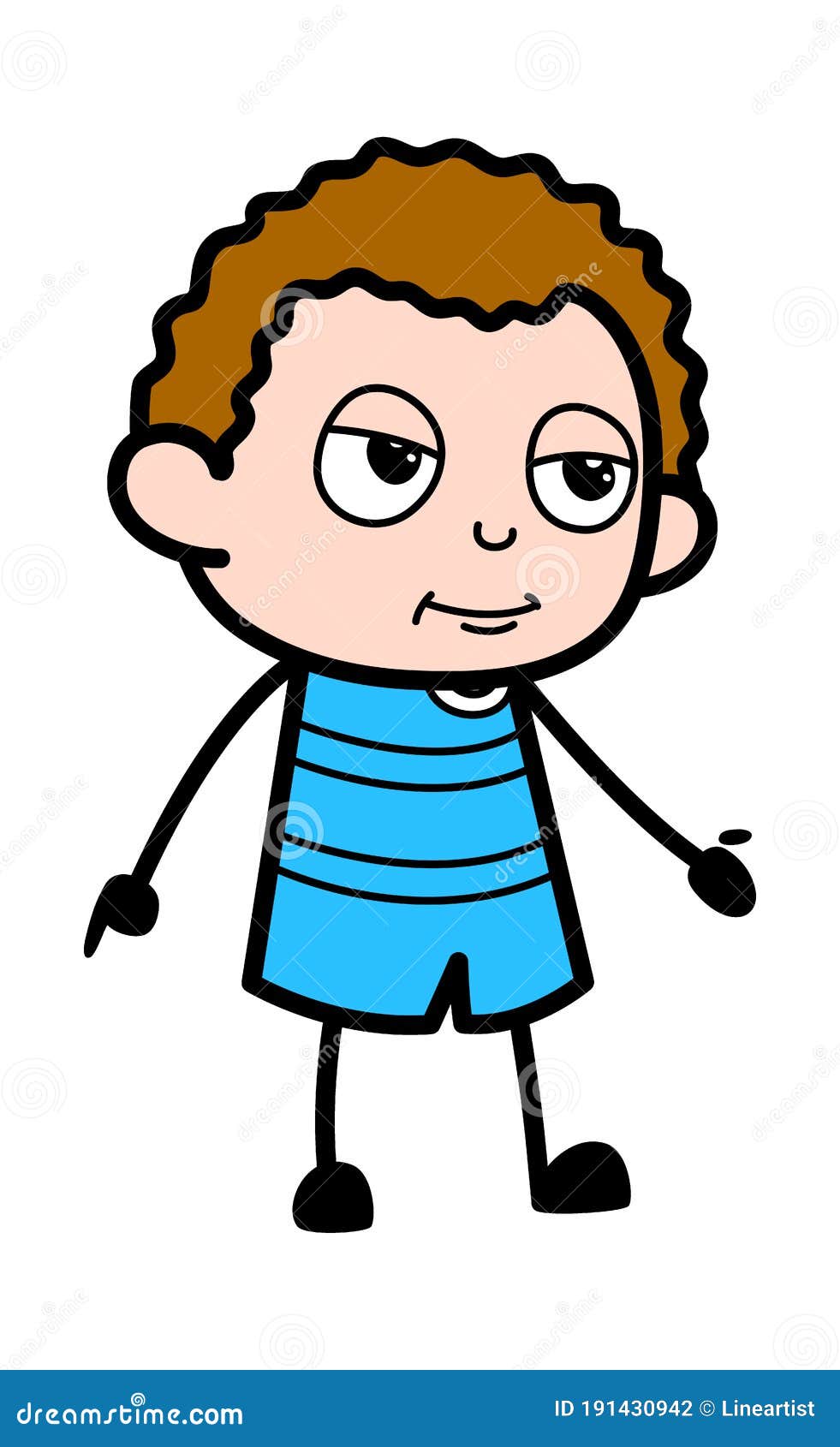 Kid Expressionless Face Cartoon Stock Illustration - Illustration of ...