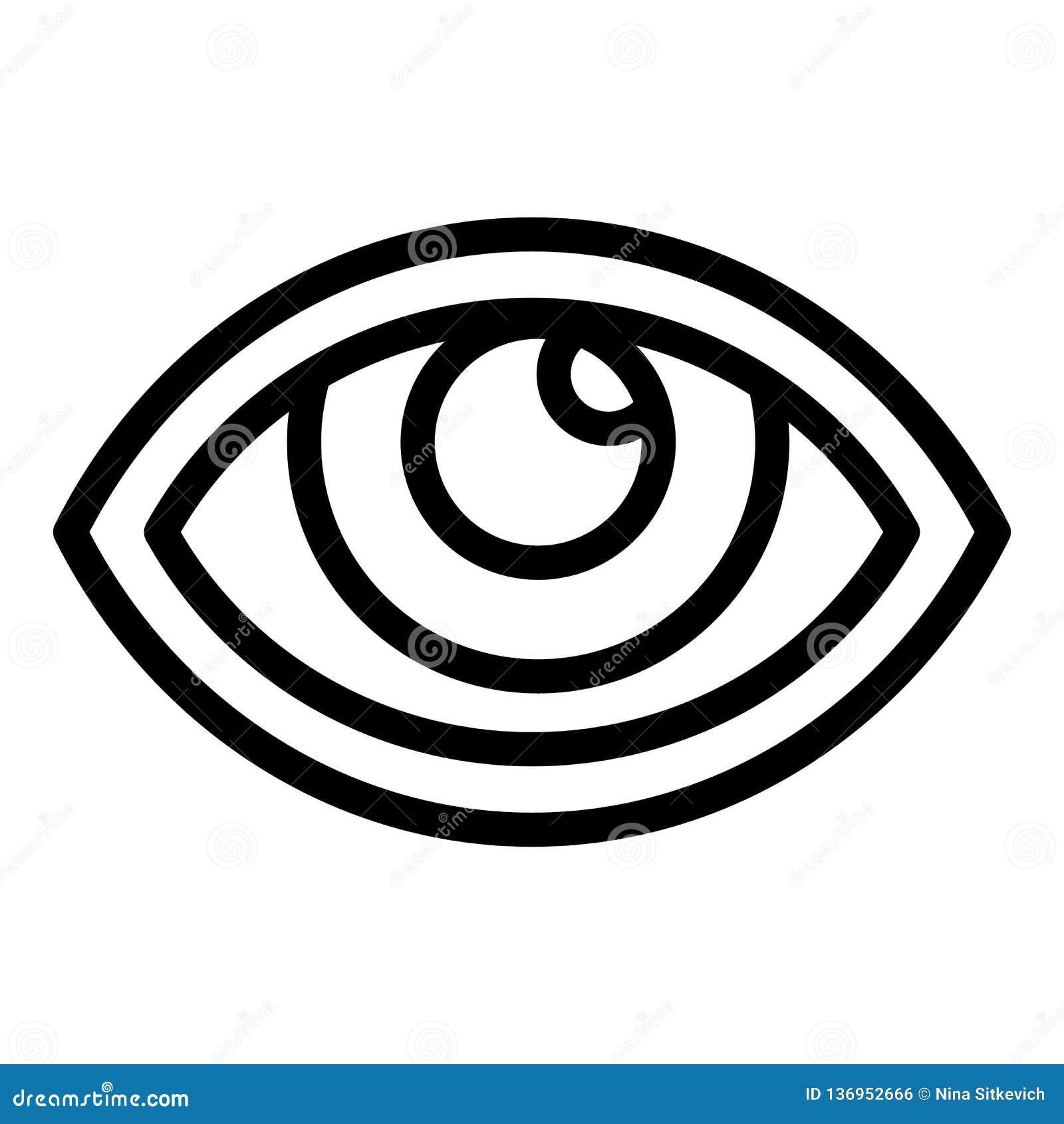 Kid Eye Icon, Outline Style Stock Vector - Illustration of lens ...