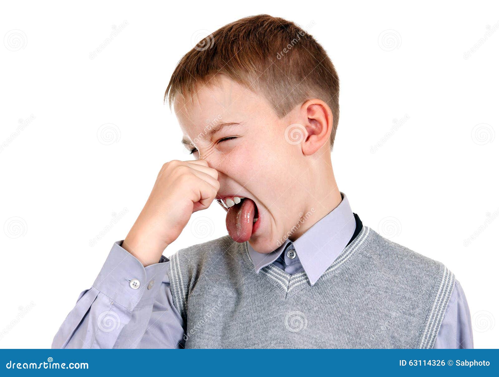 Kid feel a Stink stock photo. Image of irritation, head - 63114326