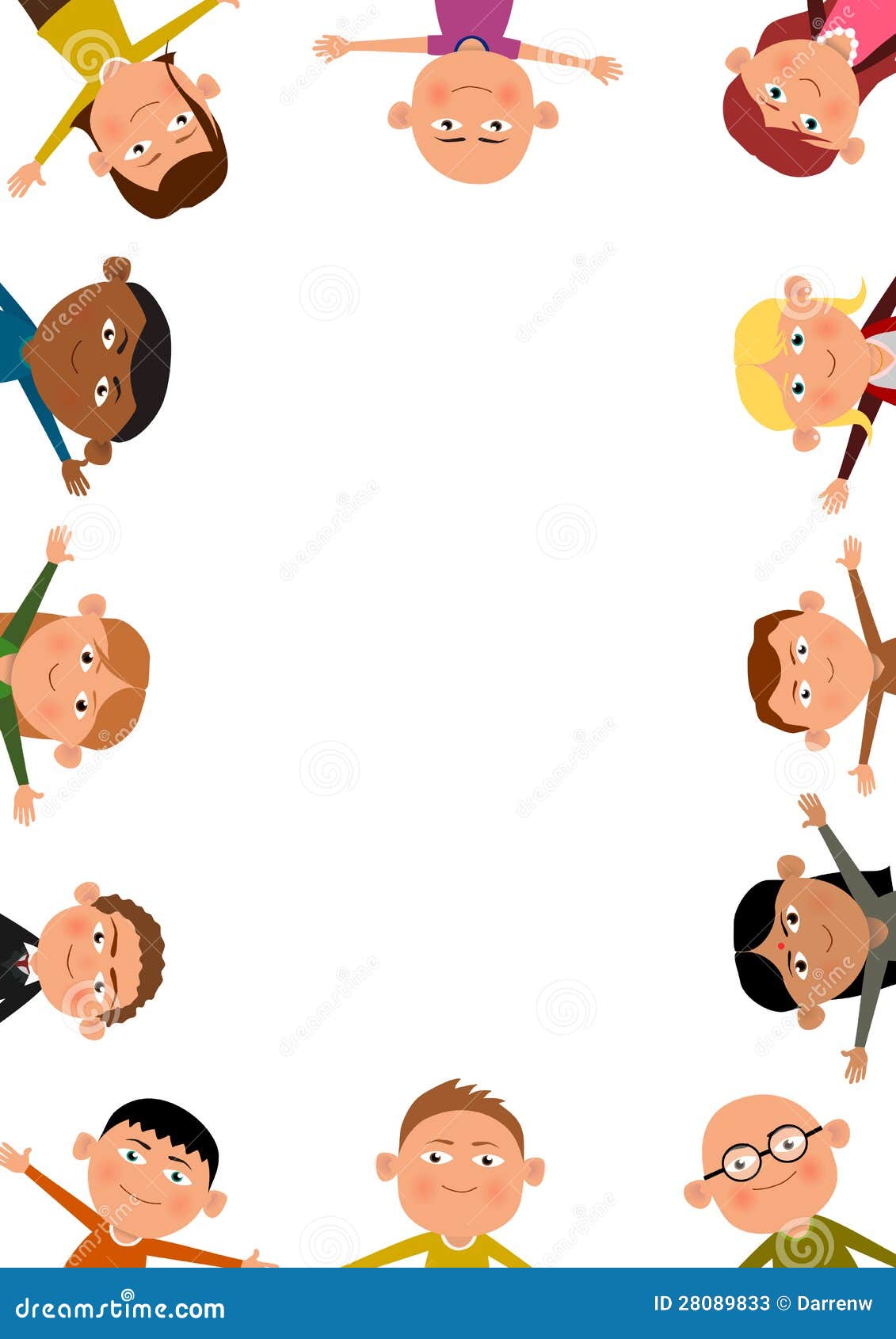 Kid frame stock illustration. Illustration of group, girls - 28089833