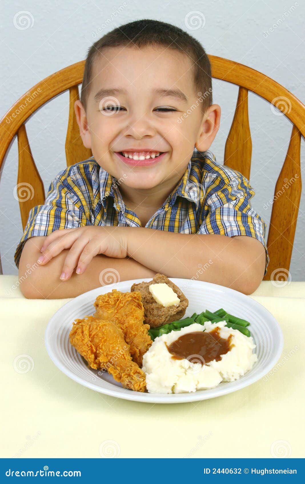 Kid and Fried Chicken stock photo. Image of drumsticks - 2440632
