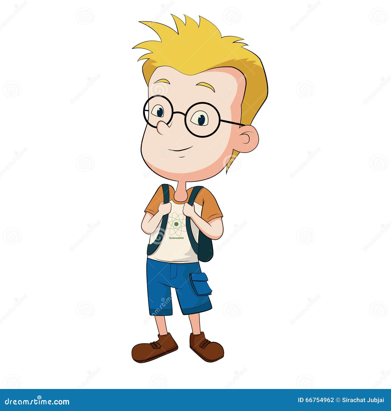 Kid genius stock vector. Illustration of isolated, cute - 66754962