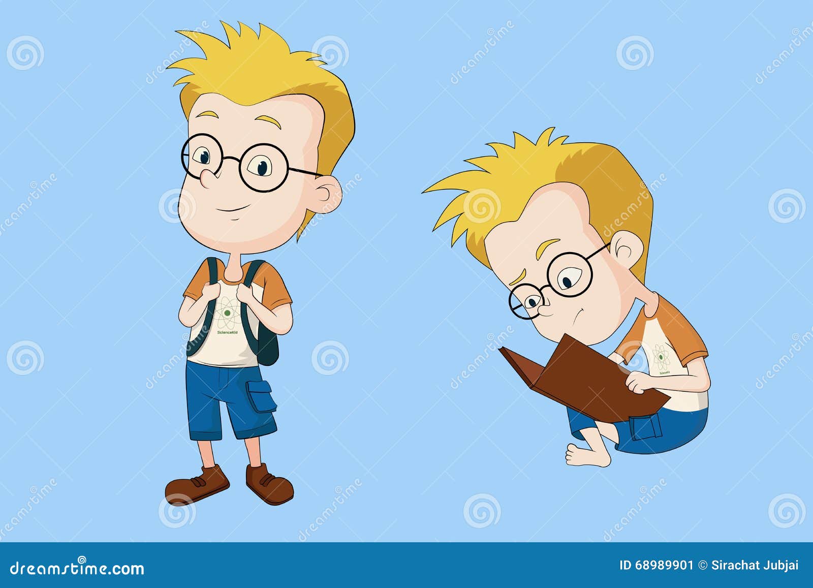 Kid Genius.Vector and Illustration. Stock Vector - Illustration of ...