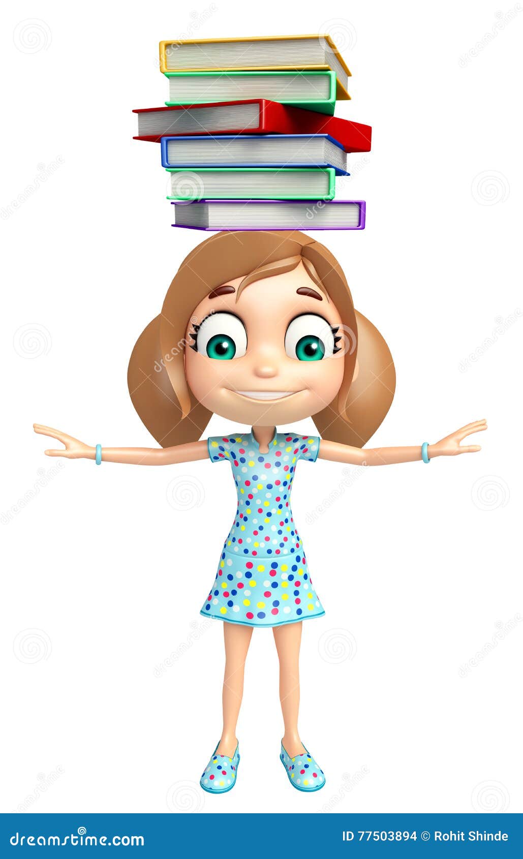 Kid girl with Book stack stock illustration. Illustration of stack ... Kid girl with Book stack stock illustration. Illustration of stack ...