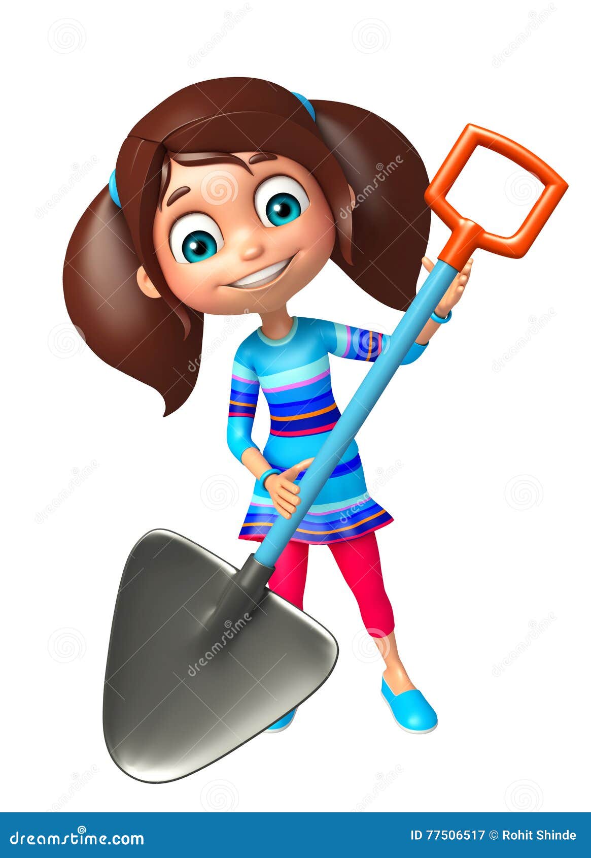 Man Digging With Shovel Cartoon Vector | CartoonDealer.com #2003095