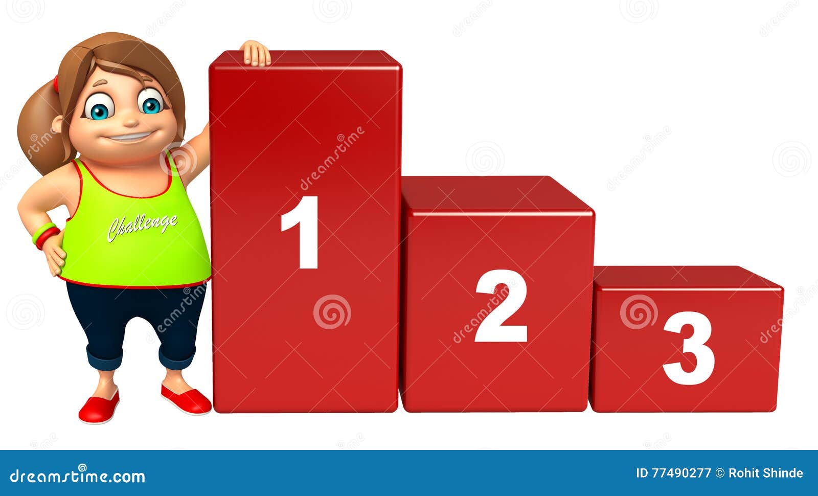 Kid girl with 123 Level stock illustration. Illustration of study ...
