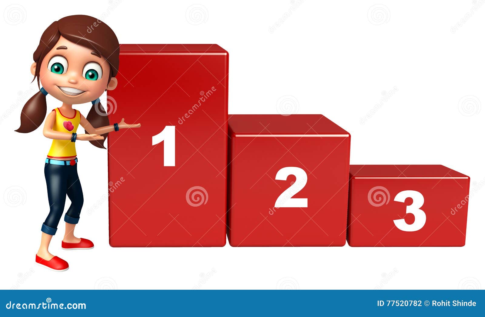 Kid girl with Level stock illustration. Illustration of isolated - 77520782