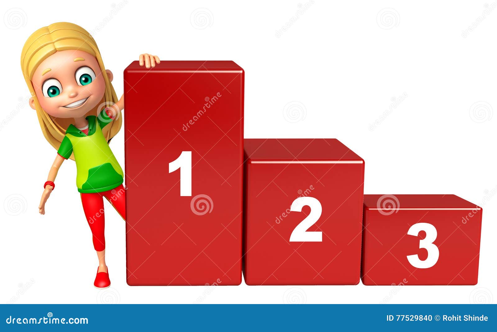 Kid girl with Level stock illustration. Illustration of grade - 77529840