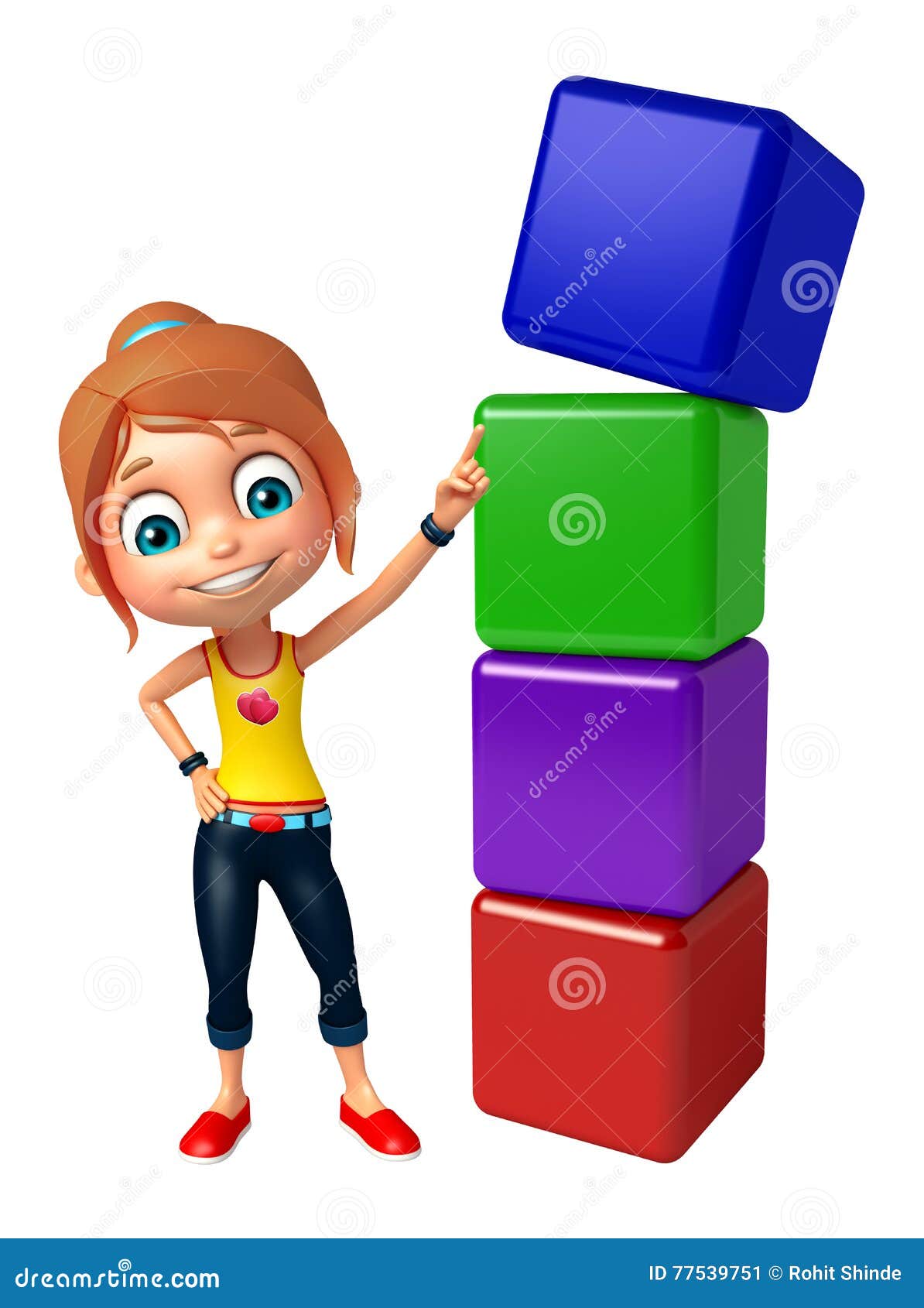 Kid girl with Level stock illustration. Illustration of study - 77539751