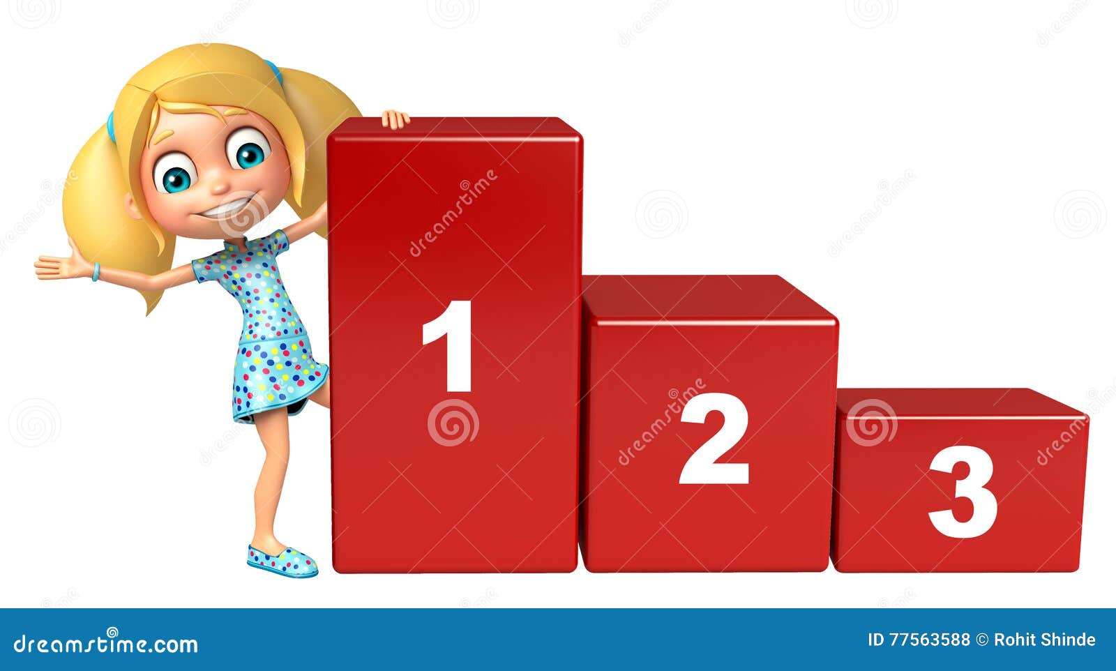 Kid girl with Level stock illustration. Illustration of girl - 77563588