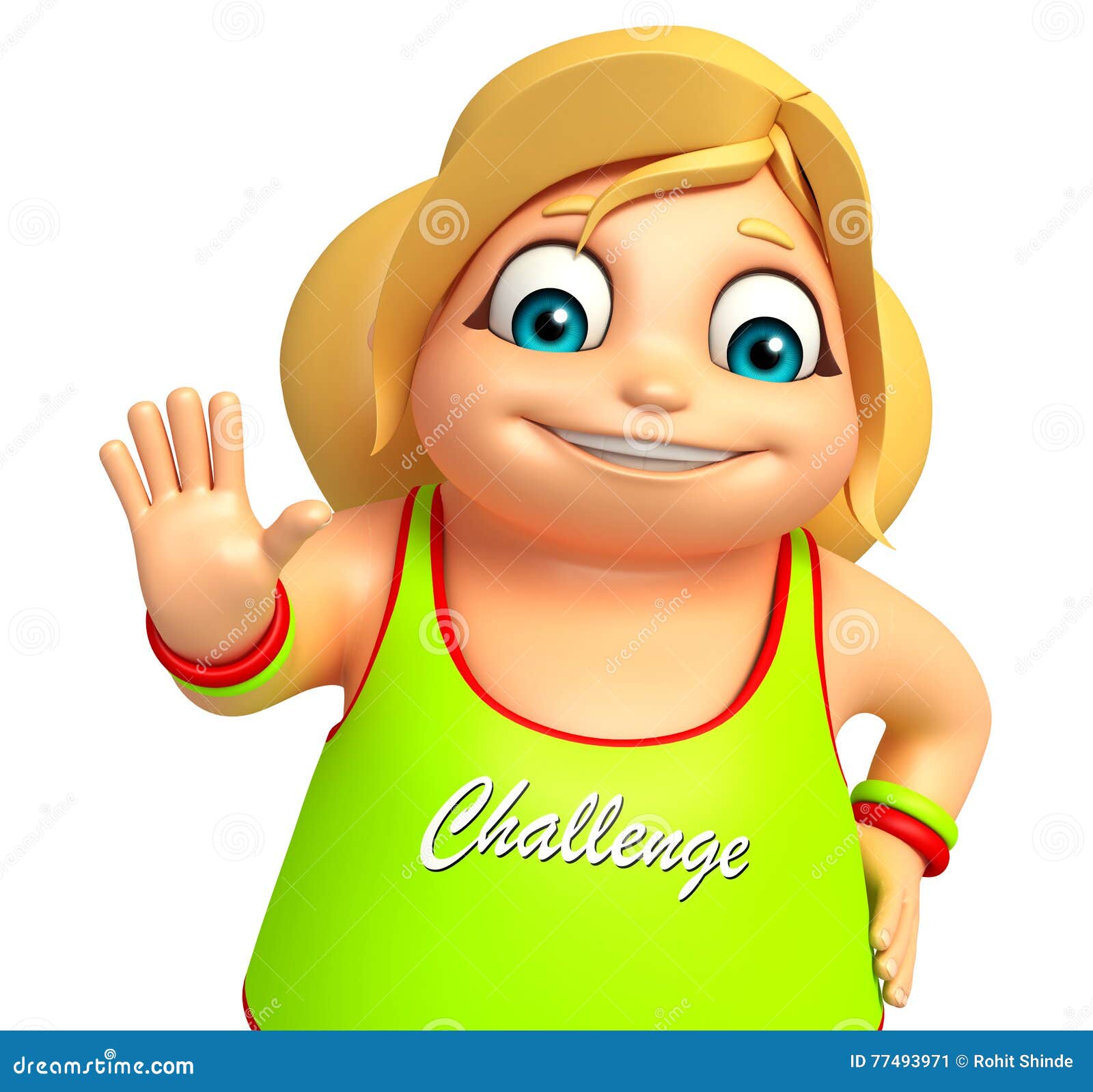 Kid girl with Stop pose stock illustration. Illustration of happiness ...