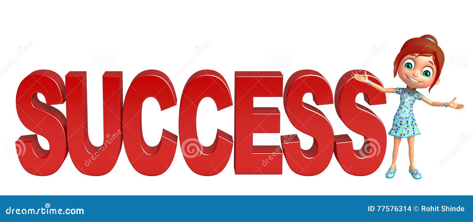 Kid girl with Success sign stock illustration. Illustration of young ...