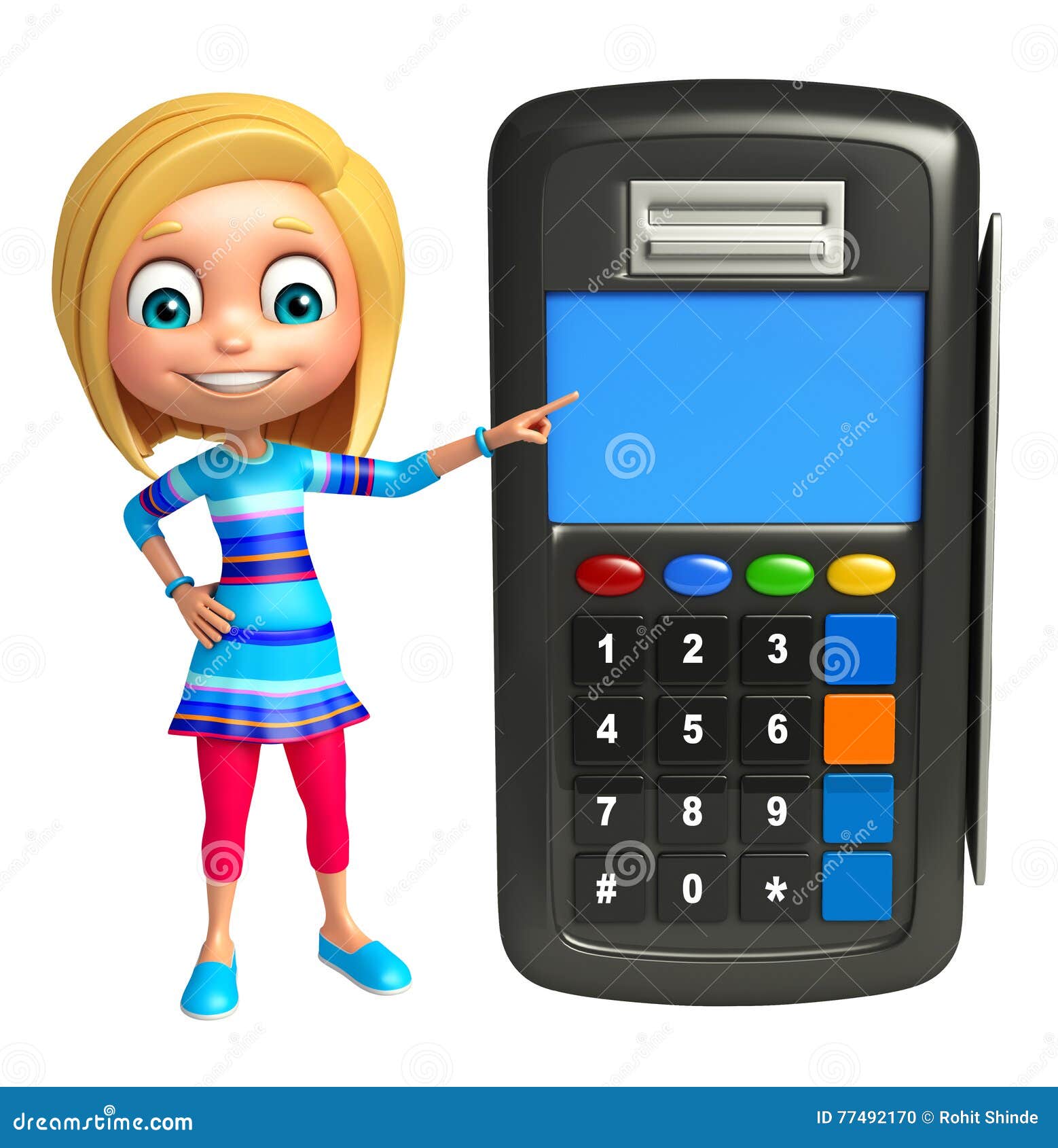 Kid girl with Swap machine stock illustration. Illustration of activity ...