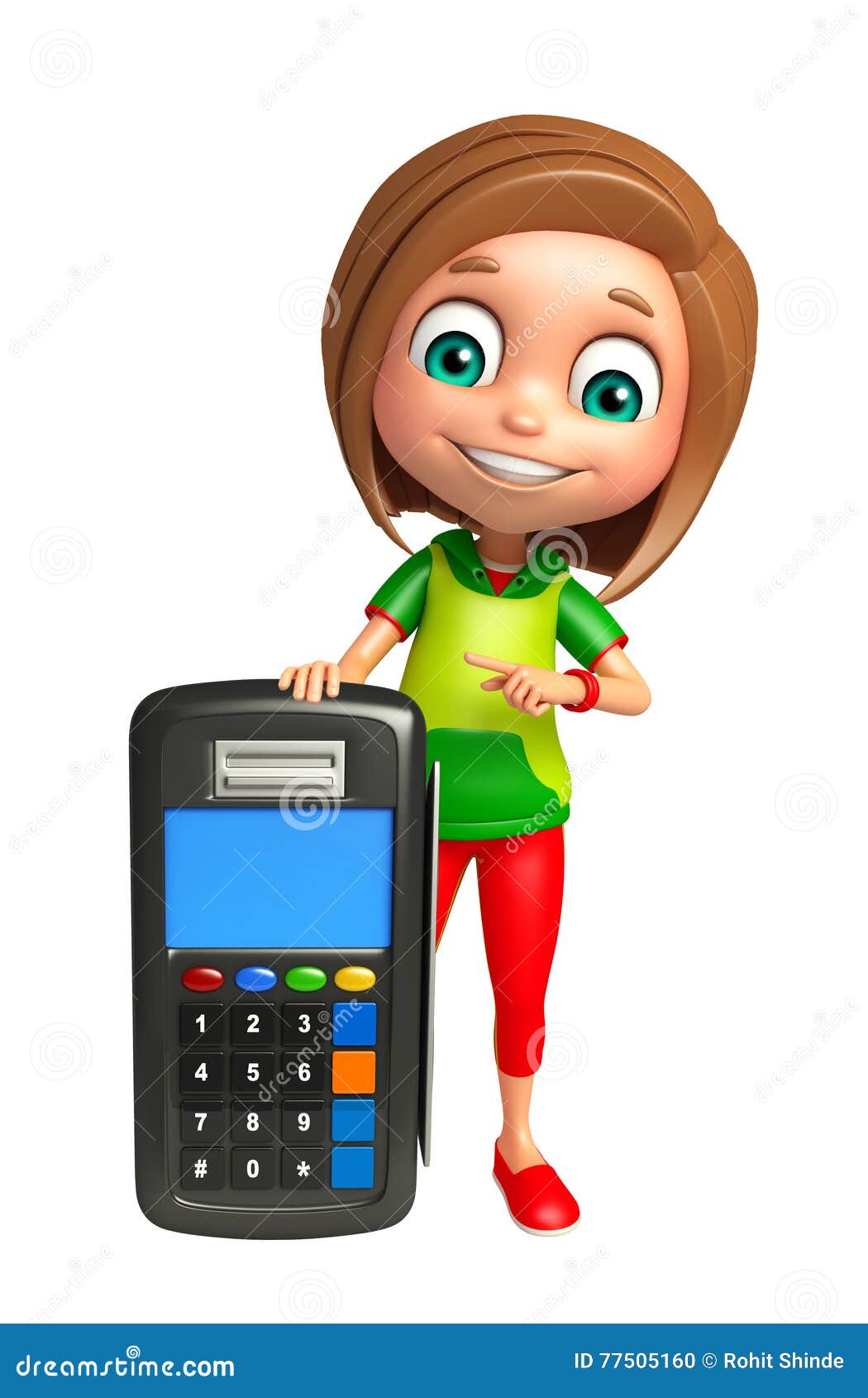 Kid girl with Swap machine stock illustration. Illustration of ...