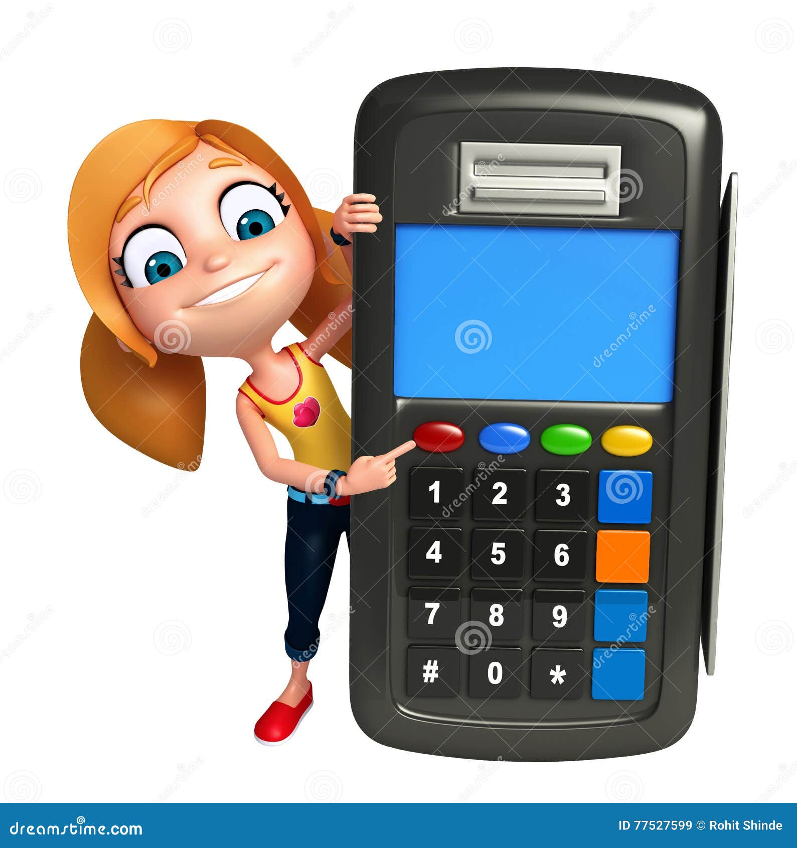 Kid girl with Swap machine stock illustration. Illustration of swap ...