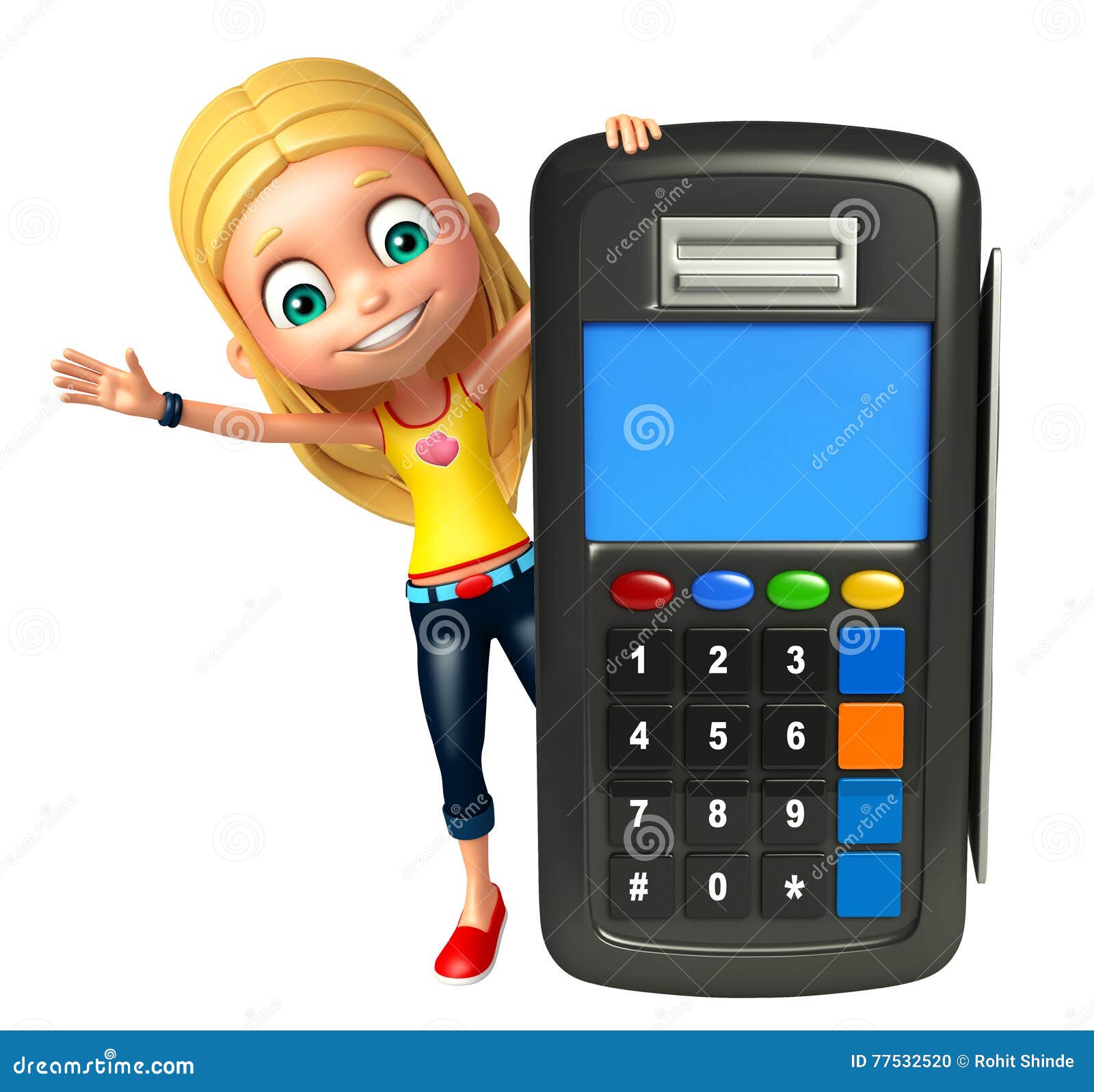 Kid girl with Swap machine stock illustration. Illustration of ...