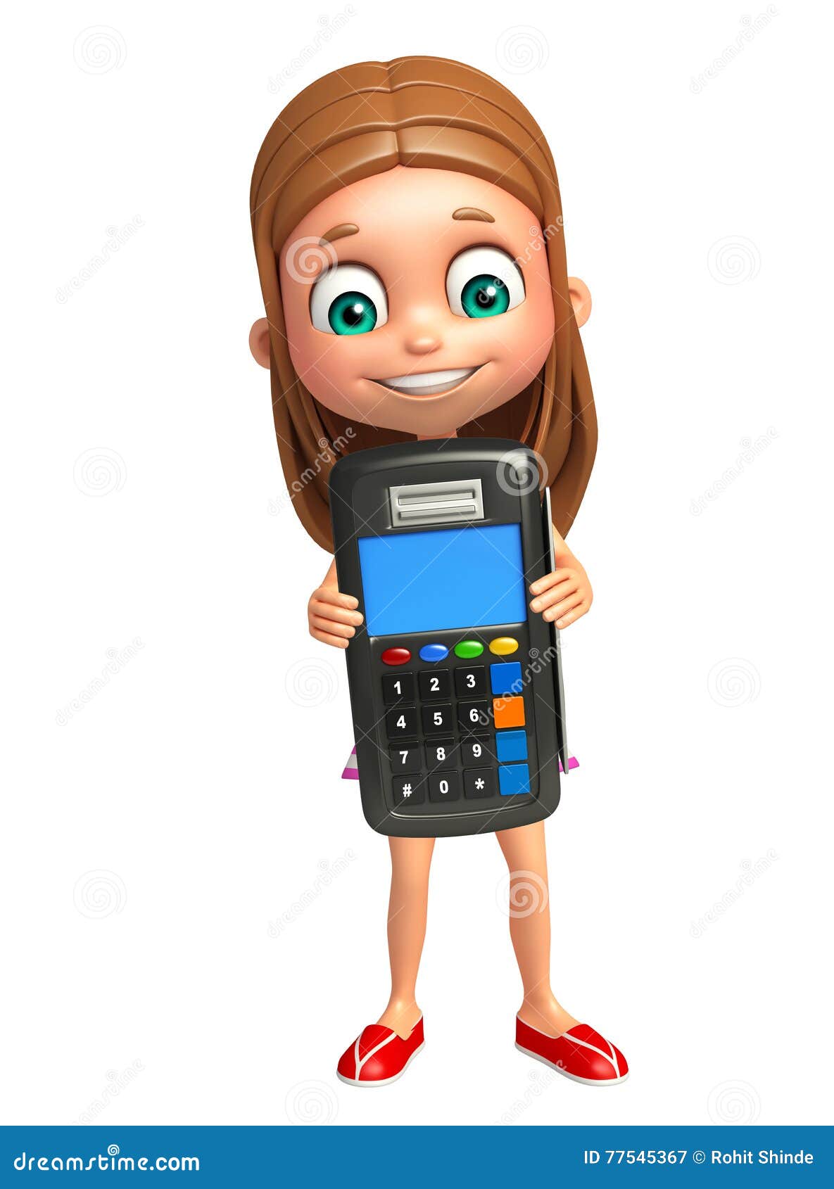 Kid girl with Swap machine stock illustration. Illustration of swap ...